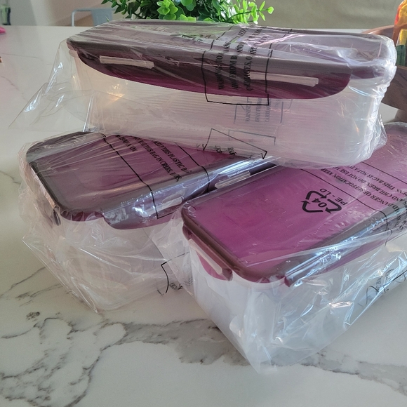 QVC | Kitchen | Locknlock Set Of 3 Rectangular Refrigerator Storage ...